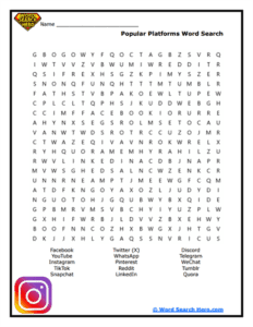 Social Media Word Search Puzzles | Free Printable PDF Collection
