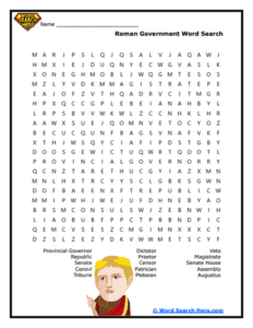Ancient Rome Word Searches | Printable PDF History Worksheets