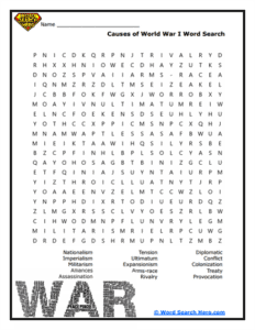 World War I Word Searches - Word Search Hero.com