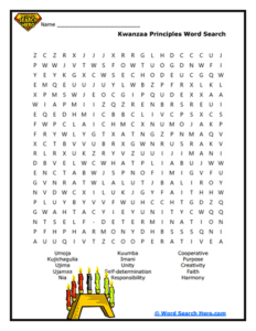 Kwanzaa Word Search Puzzles: Cultural Heritage Printable PDFs