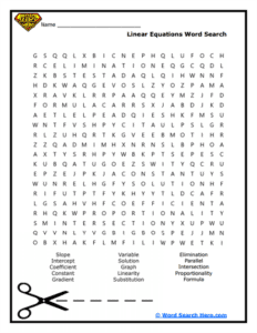 Algebra Word Search Puzzles | Free Printable PDF Worksheets
