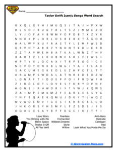 Taylor Swift Word Search Puzzles: Swiftie Printable PDF Fun