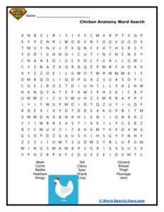 Chickens Word Search Puzzles | Free Printable PDF Worksheets