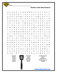 Cooking & Kitchen Word Search Puzzles | Free Printable PDFs