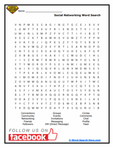 Social Media Word Search Puzzles | Free Printable PDF Collection