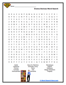 Literary Terms Word Search | High School English PDF | Word Search Hero