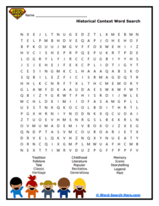 Literature Word Search Puzzles | Free Printable PDFs | Word Search Hero