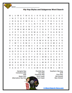 Hip Hop and Rap Word Searches: Rhythmic Printable PDF Puzzles