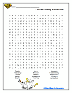 Chickens Word Search Puzzles | Free Printable PDF Worksheets