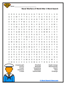 World War I Word Searches | Free WWI History PDF Worksheets