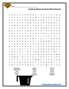 Cooking & Kitchen Word Search Puzzles | Free Printable PDFs