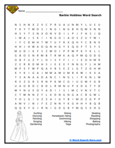 Barbie Word Search Puzzles - Free Printable PDF Doll Themes