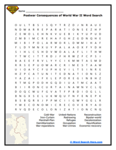 World War II Word Searches | Free WWII History PDF Activities