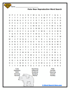 Polar Bear Word Search Puzzles | Free Printable PDF