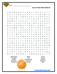 Healthy Foods Word Search: Nutritious Printable PDF Puzzles