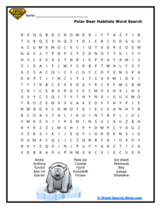 Polar Bear Word Search Puzzles | Free Printable PDF