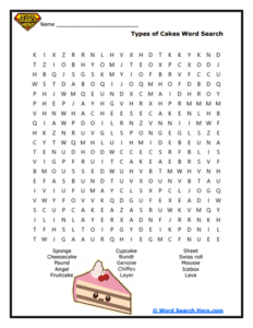 Cake Word Search Puzzles: Delicious Printable PDF Downloads