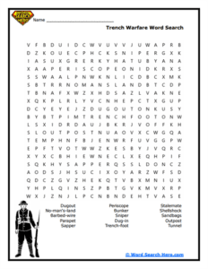 World War I Word Searches | Free WWI History PDF Worksheets