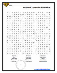 Algebra Word Search Puzzles | Free Printable PDF Worksheets