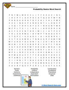 Statistics and Probability Word Searches | Printable Math Puzzles
