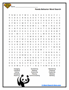 Free Panda Word Search Puzzles - Printable PDF Collection