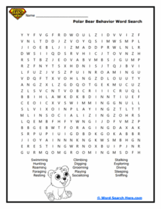 Polar Bear Word Search Puzzles | Free Printable PDF