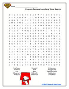 Peanuts & Snoopy Word Search Puzzles - Free PDF Printables