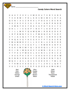 Candy Word Search Puzzles: Sweet Printable PDF Collections