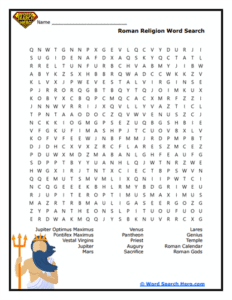 Ancient Rome Word Searches | Printable PDF History Worksheets