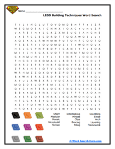 LEGO Word Search Collection - Free Printable PDF Building Puzzles