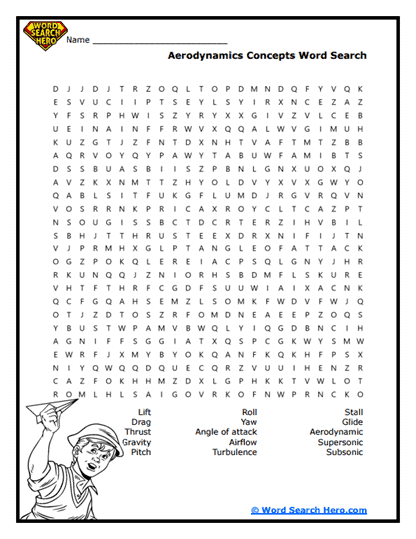 Aircraft Word Searches - Word Search Hero.com