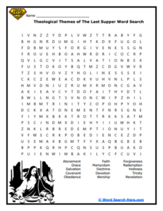 The Last Supper Word Search - Holy Week & Communion PDF Puzzles