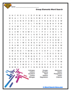 Periodic Table Word Search Printables | Element PDFs | Word Search Hero