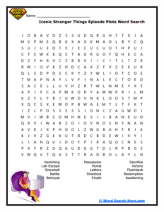 Stranger Things Word Searches: Upside Down Printable PDFs