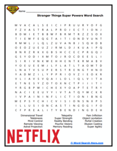 Stranger Things Word Searches: Upside Down Printable PDFs