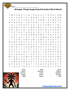Stranger Things Word Searches: Upside Down Printable PDFs