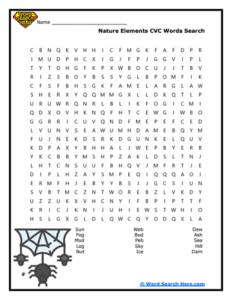 CVC Word Search Puzzles | Printable PDF Phonics for Beginners