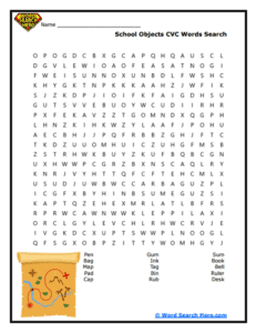CVC Word Search Puzzles | Printable PDF Phonics for Beginners