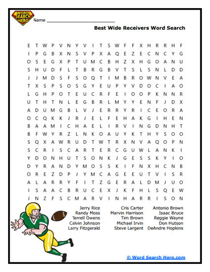 Football Word Searches