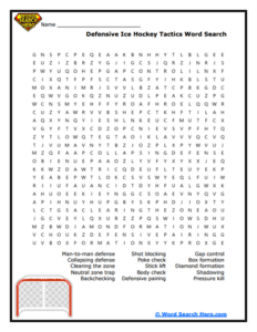 Ice Hockey Word Search - Power Play Printable PDF Puck Puzzles