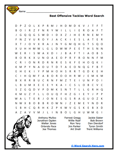 Football Word Searches