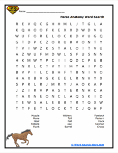 Horses Word Searches - Word Search Hero.com