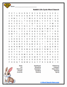Rabbits Word Search Puzzles | Free Printable PDF Activities