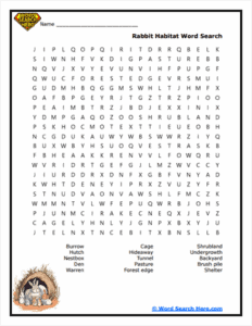 Rabbits Word Search Puzzles | Free Printable PDF Activities