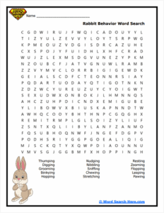 Rabbits Word Search Puzzles | Free Printable PDF Activities