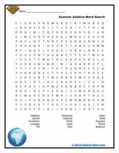 June Word Search Puzzles: Summer Kickoff Printable PDFs