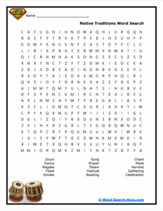 Native American Heritage Month Word Searches - Word Search Hero.com
