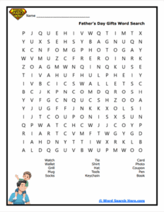 Gift Hunt Word Search - Word Search Hero.com