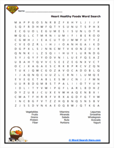 American Heart Month Word Searches: Healthy Printable PDFs
