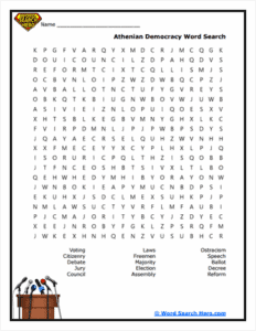 Ancient Greece Word Searches | Printable PDF Social Studies Activity
